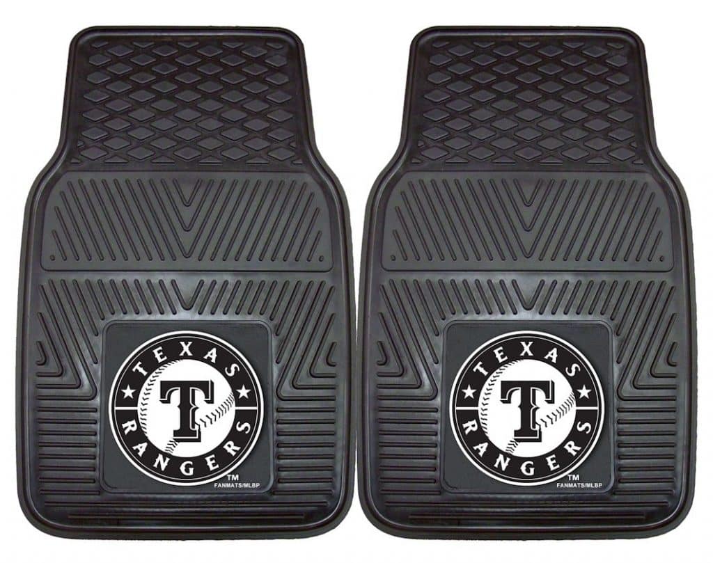 Texas Rangers Heavy Duty 2-Piece Vinyl Car Mats - Detroit Game Gear