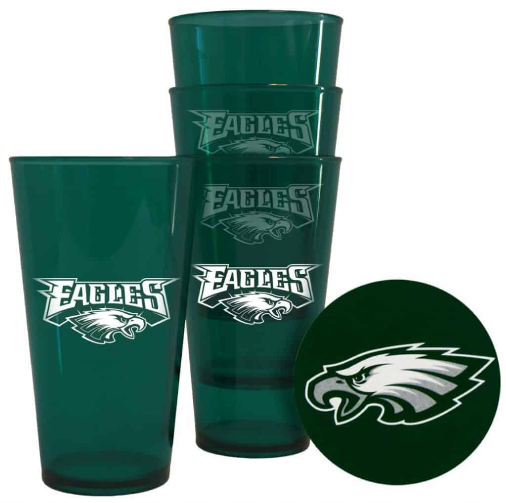 Philadelphia Eagles Plastic Pint Glass Set - Detroit Game Gear