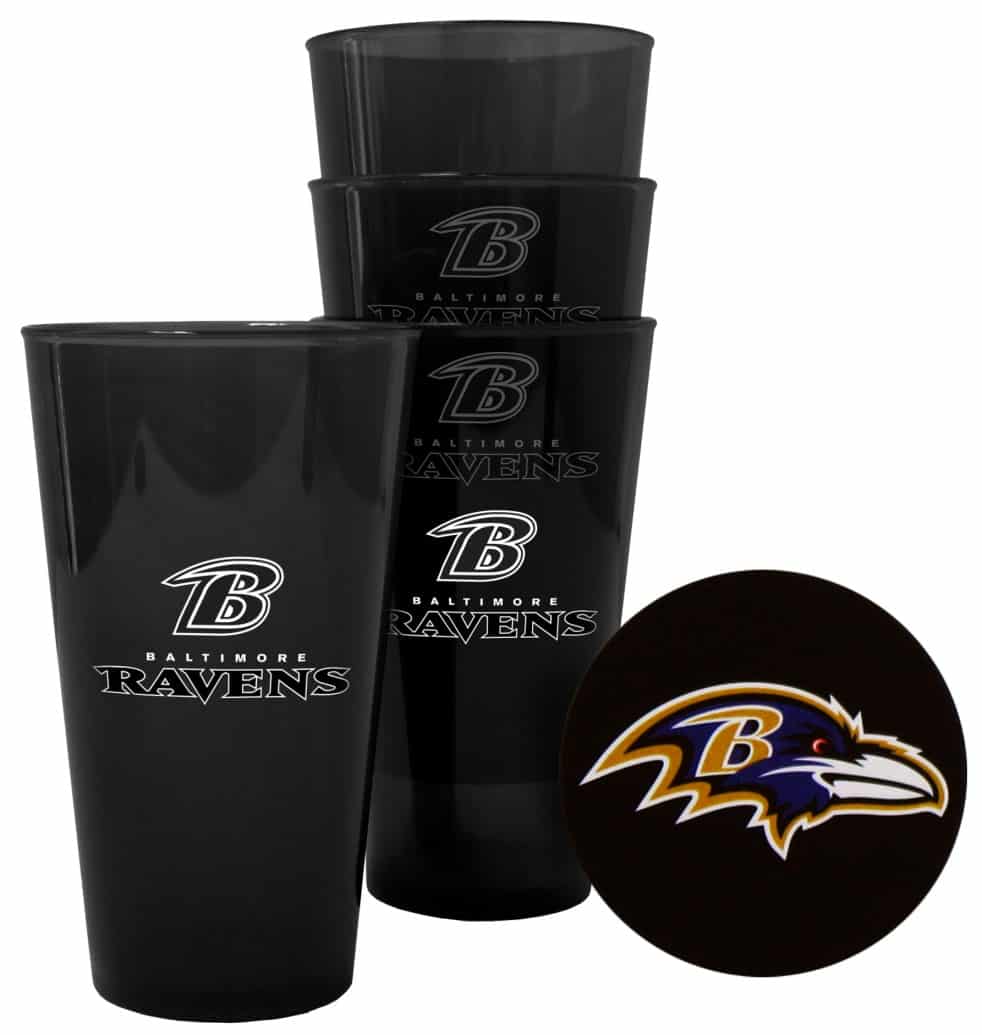 Baltimore Ravens Plastic Pint Glass Set - Detroit Game Gear