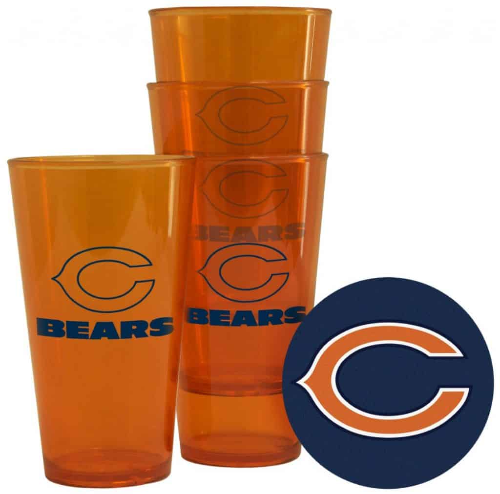 Chicago Bears Plastic Pint Glass Set - Detroit Game Gear