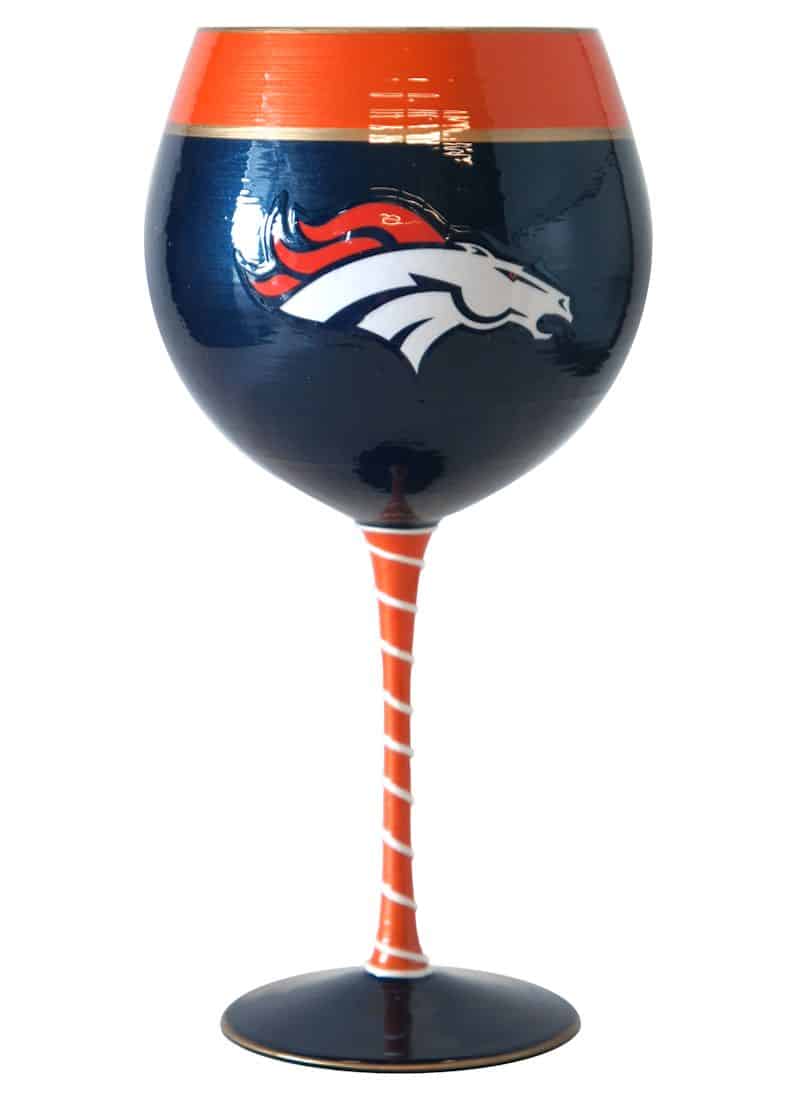 Denver Broncos Artisan Wine Glass - Detroit Game Gear