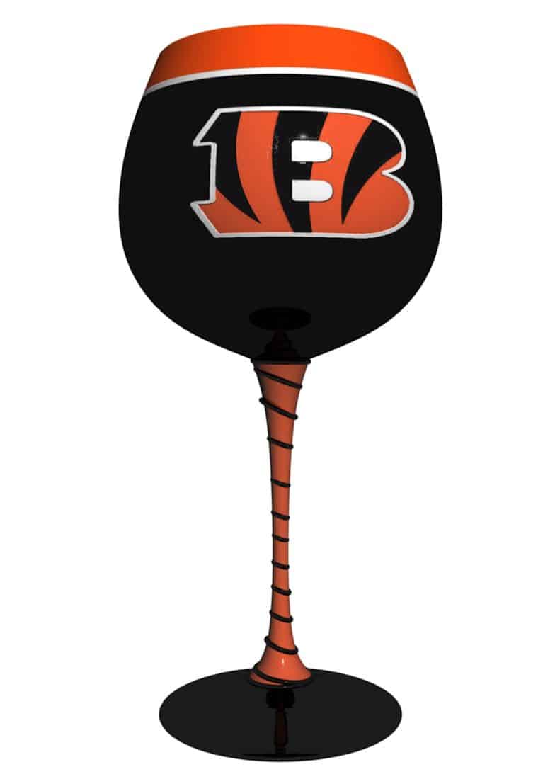 Cincinnati Bengals Artisan Wine Glass - Detroit Game Gear