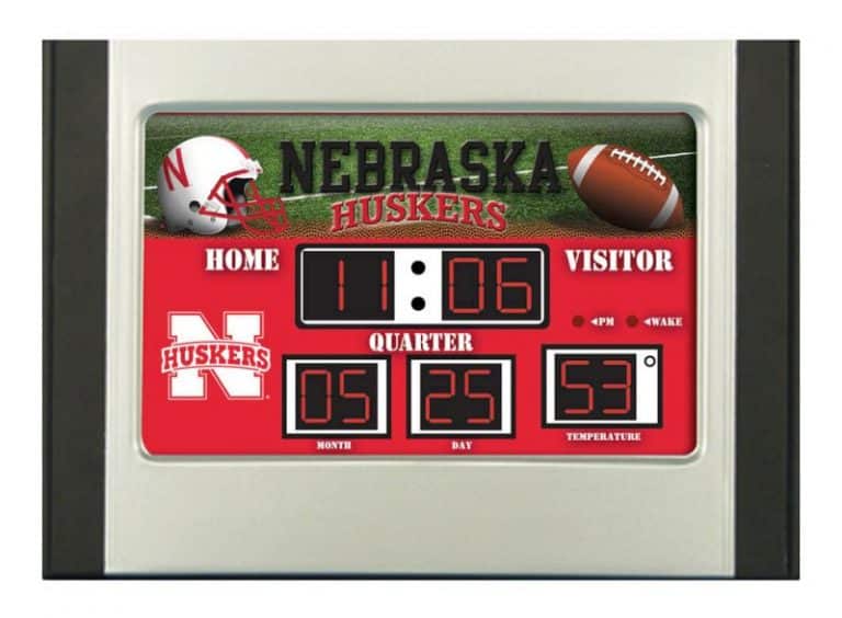 Nebraska Cornhuskers Scoreboard Desk & Alarm Clock - Detroit Game Gear