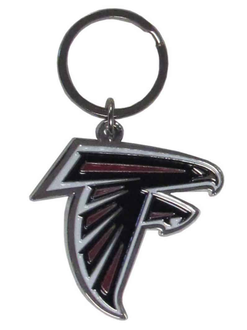 Atlanta Falcons Chrome Logo Cut Keychain - Detroit Game Gear