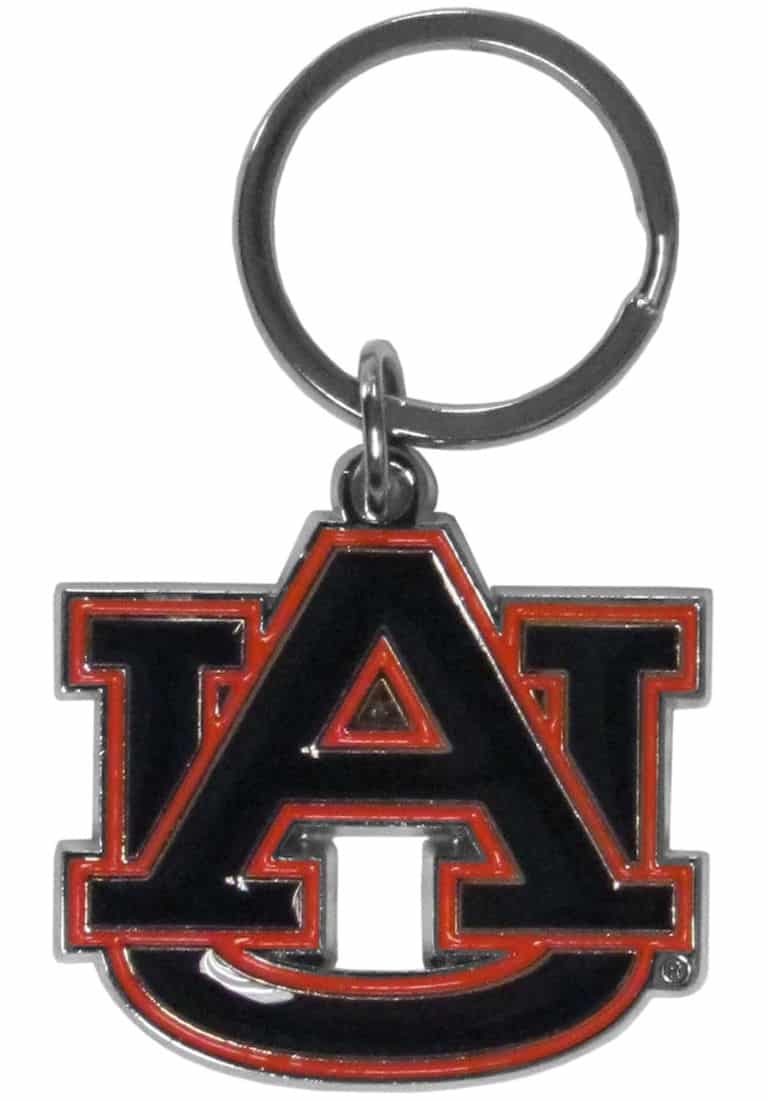 Auburn Tigers Chrome Logo Cut Keychain - Detroit Game Gear