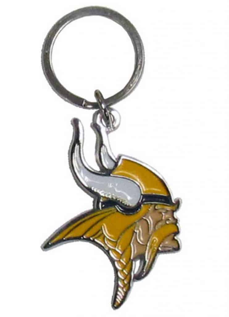 Minnesota Vikings Chrome Logo Cut Keychain - Detroit Game Gear
