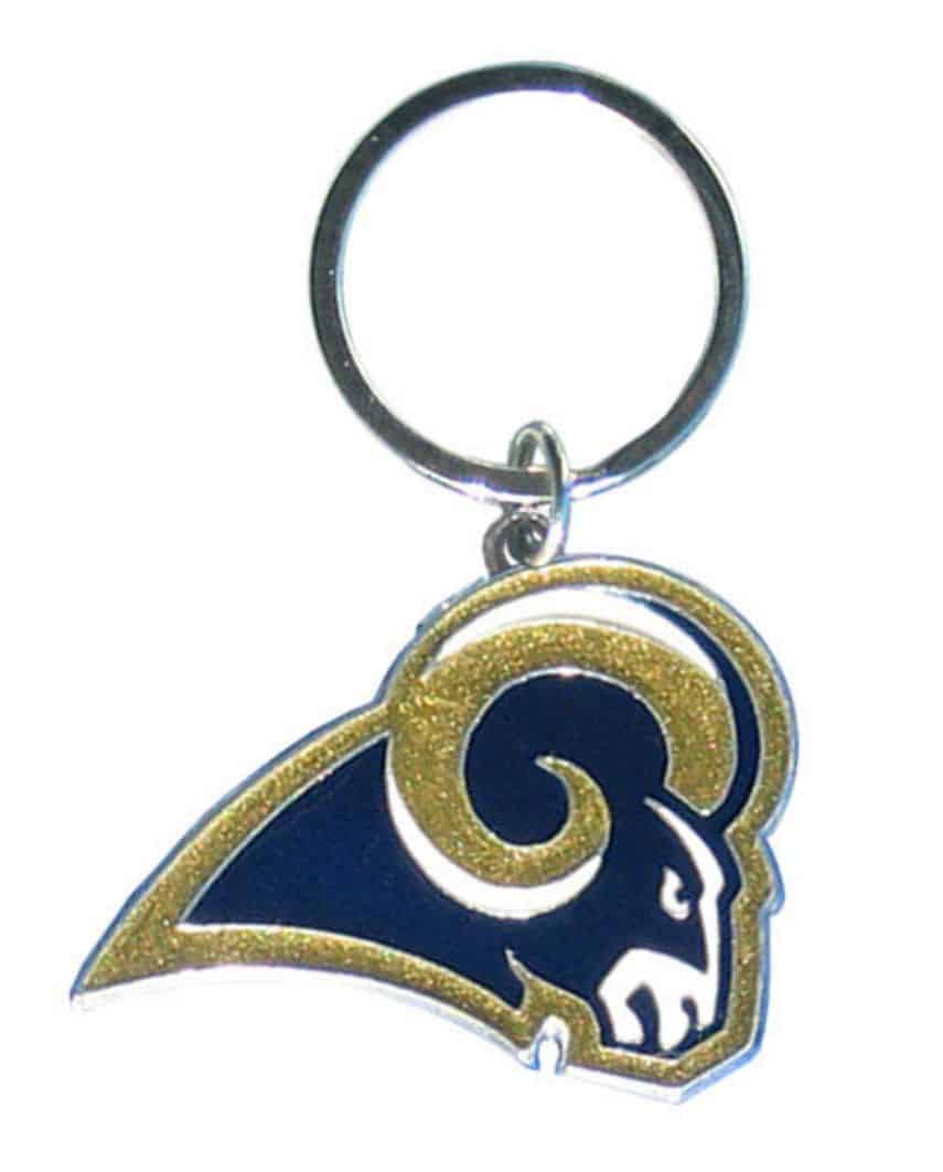 St. Louis Rams Chrome Logo Cut Keychain - Detroit Game Gear