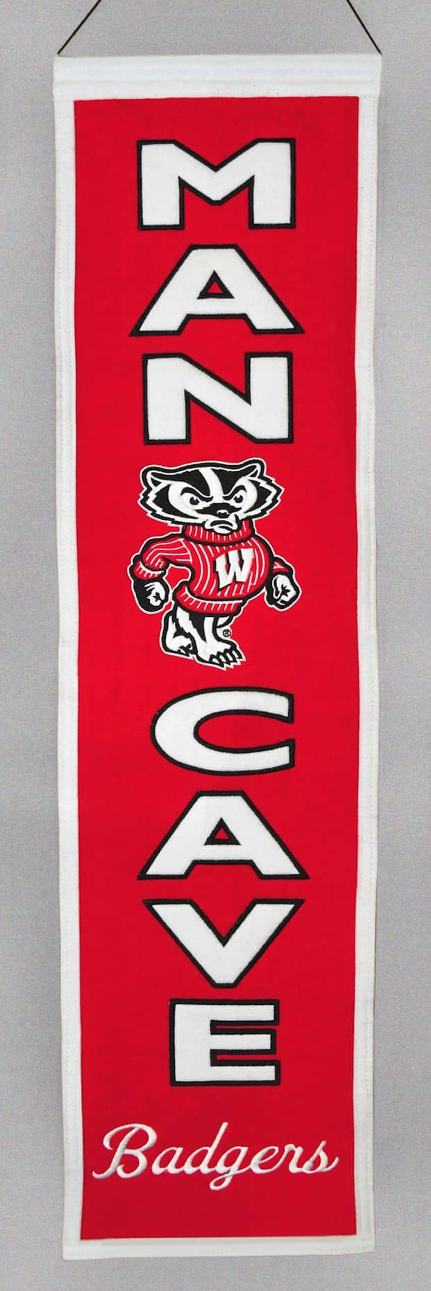 Wisconsin Badgers Wool Man Cave Banner - Detroit Game Gear