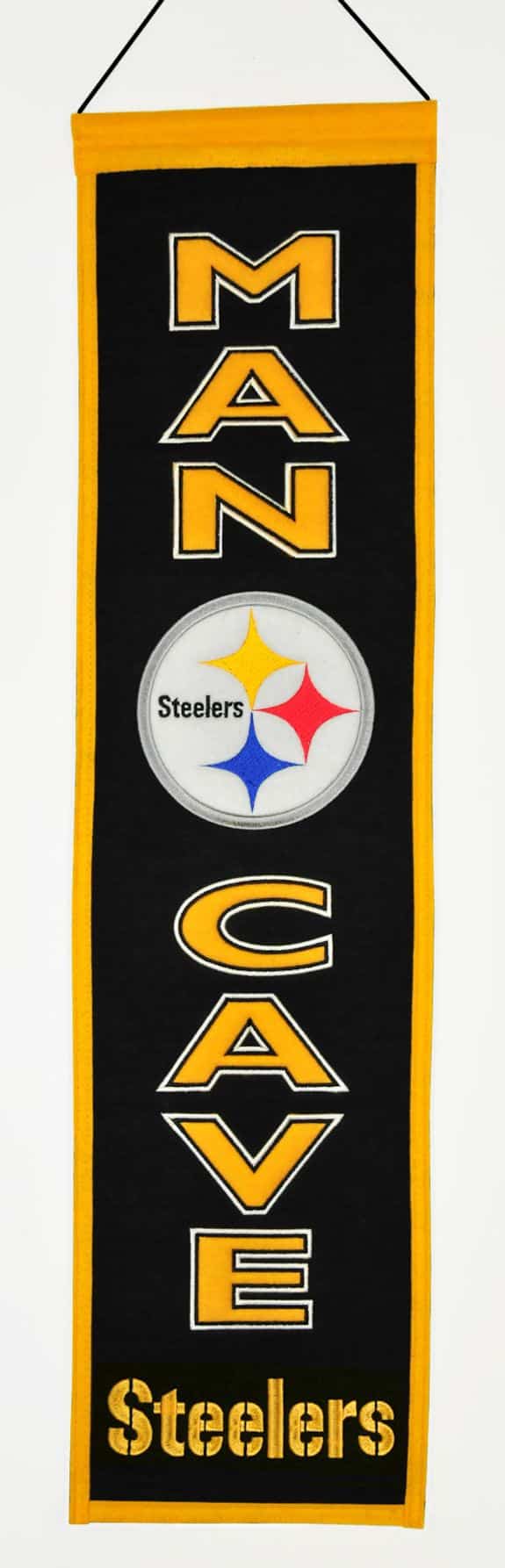 Pittsburgh Steelers Wool Man Cave Banner - Detroit Game Gear