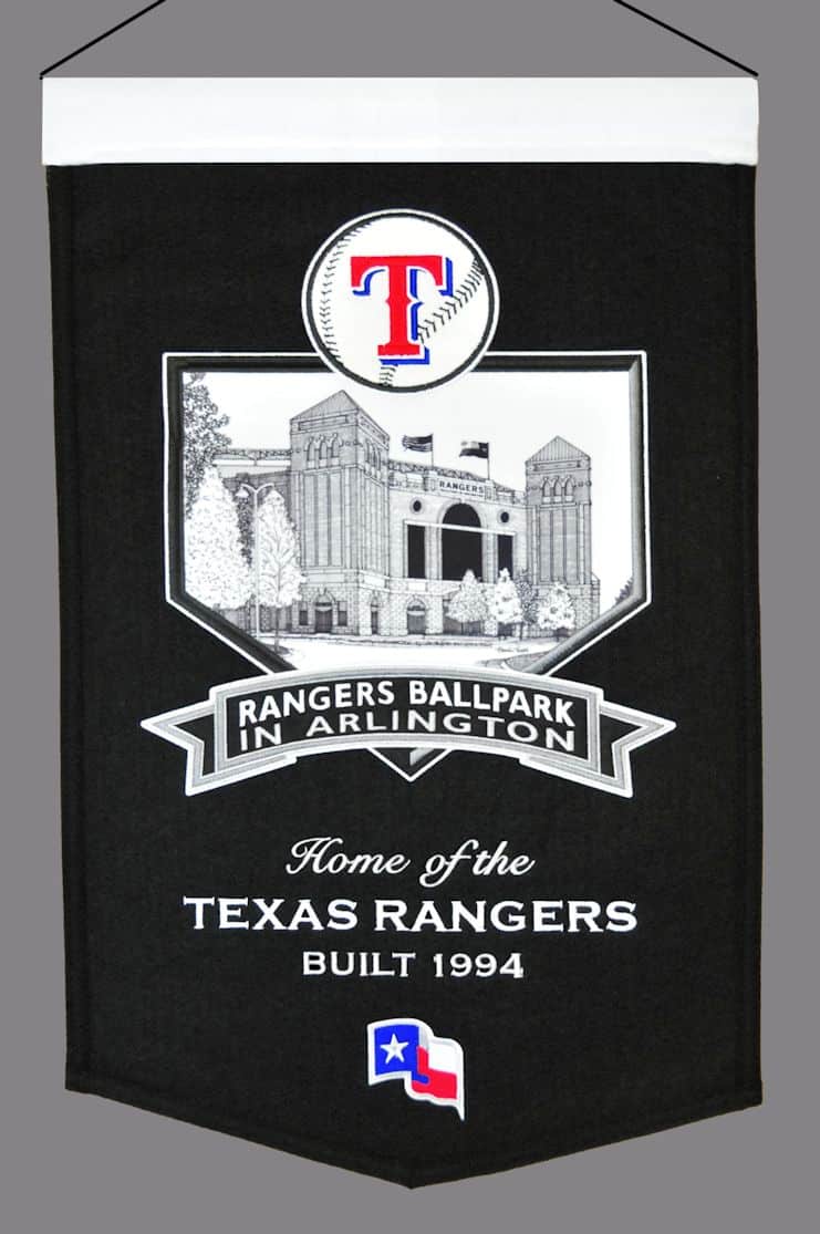 Texas Rangers Wool Stadium Banner - Detroit Game Gear