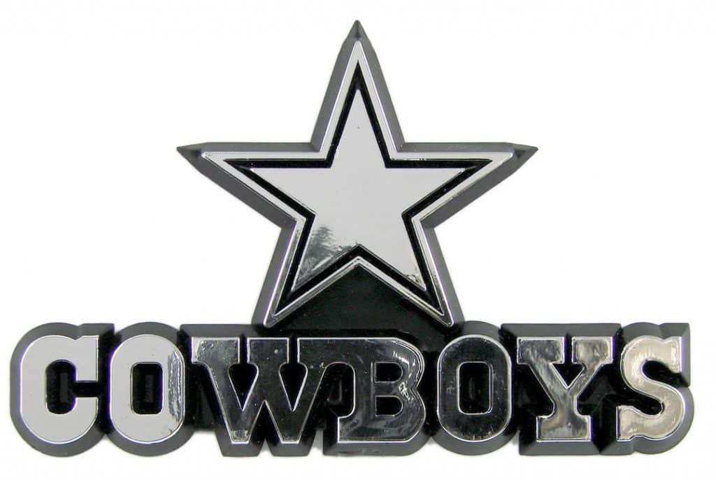 Dallas Cowboys Silver Auto Emblem - Detroit Game Gear