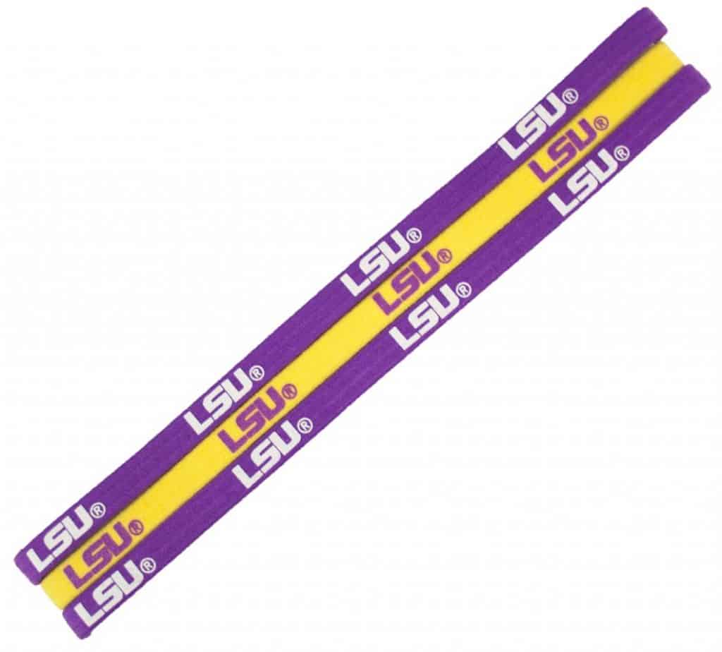 LSU Tigers Elastic Headbands - Detroit Game Gear
