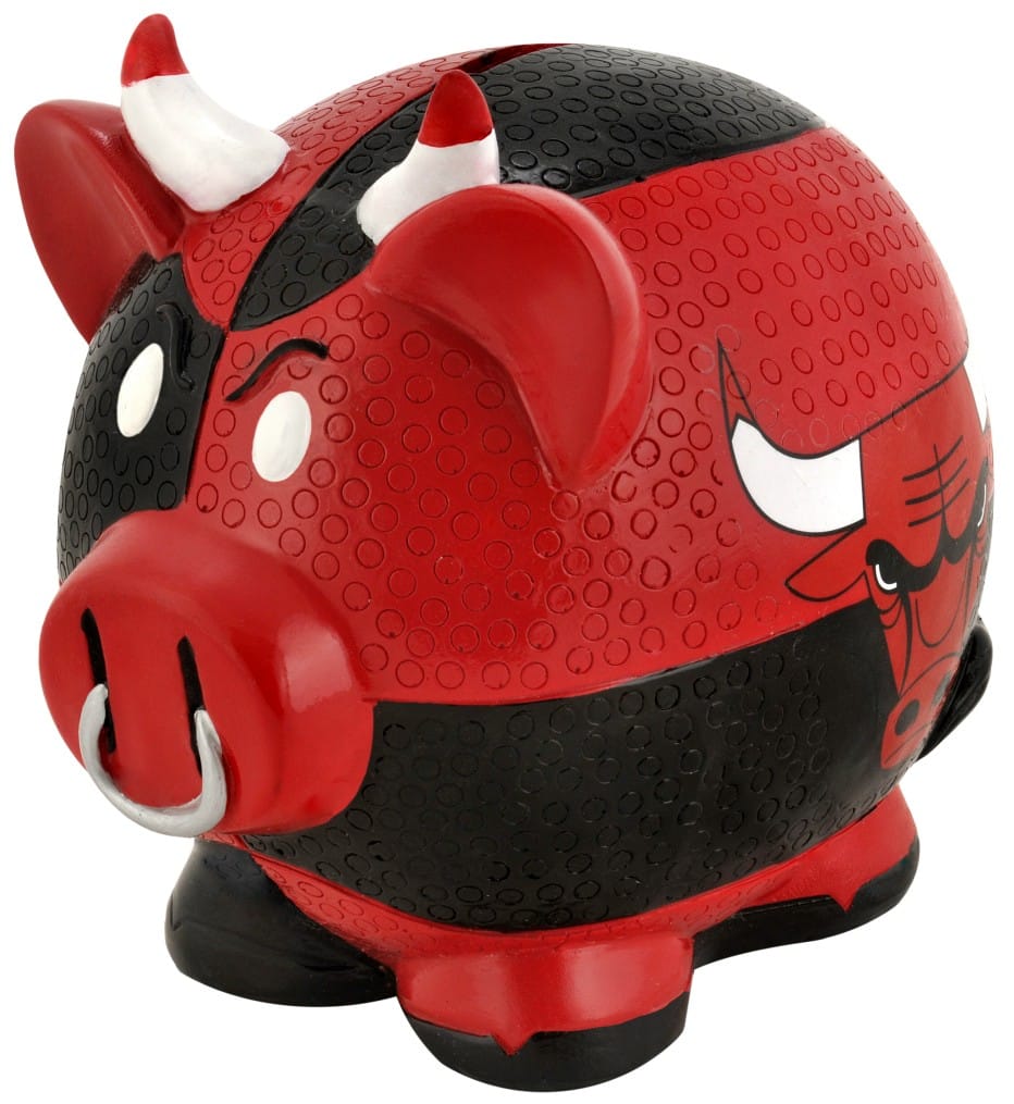 Chicago Bulls Piggy Bank - Thematic Large - Detroit Game Gear