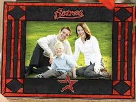 Houston Astros Art-Glass Horizontal Picture Frame - Detroit Game Gear