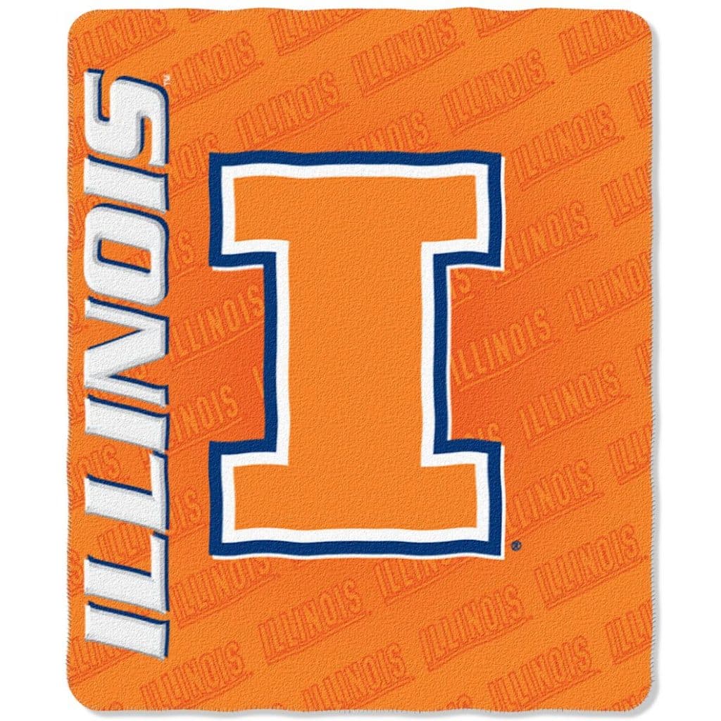 Illinois Fighting Illini 50x60 Fleece Blanket - Mark Design - Detroit ...