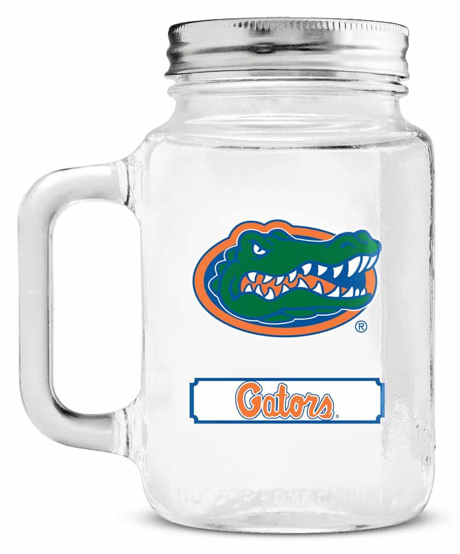 Florida Gators Mason Jar Glass With Lid - Detroit Game Gear
