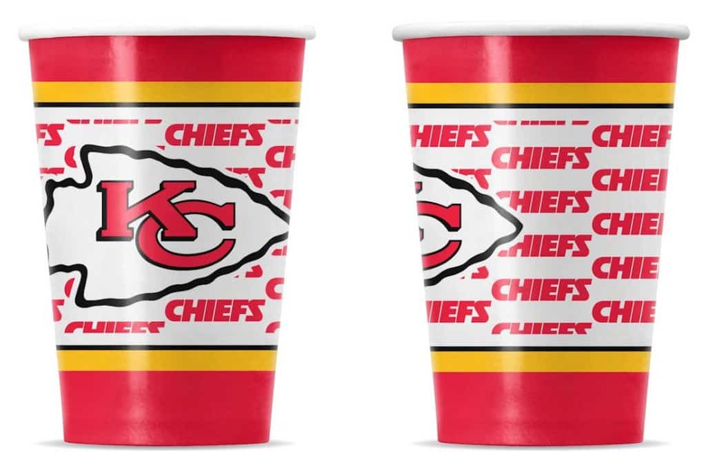 Kansas City Chiefs Disposable Paper Cups - Detroit Game Gear
