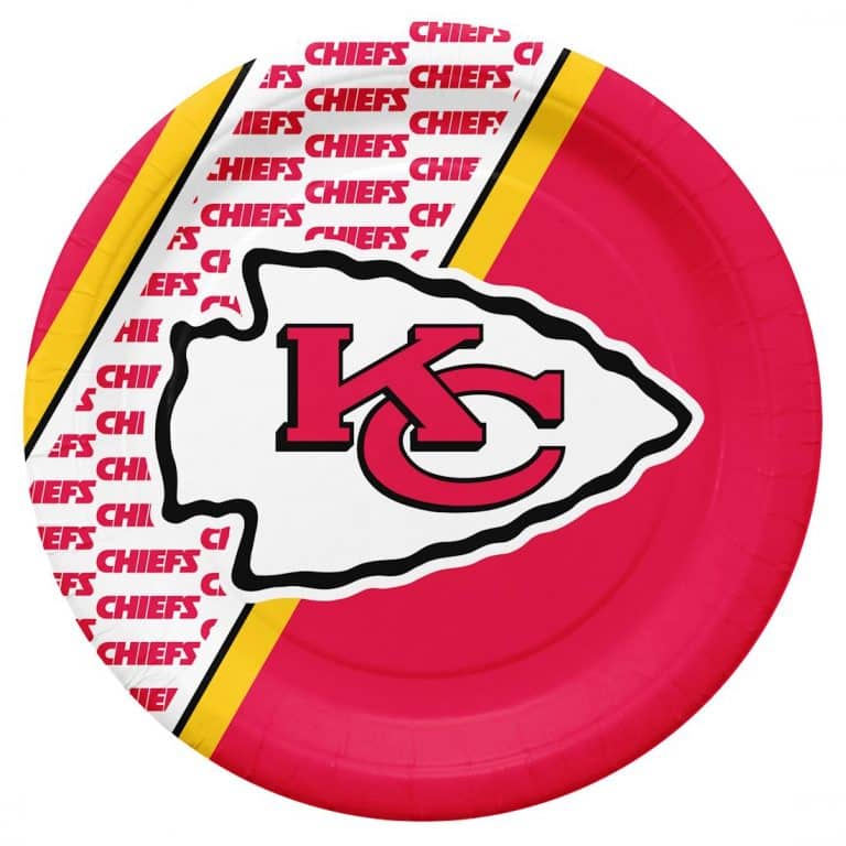 Kansas City Chiefs Disposable Paper Plates - Detroit Game Gear