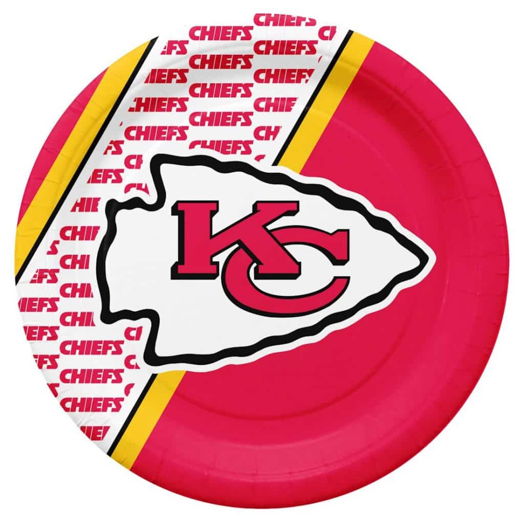Kansas City Chiefs Disposable Paper Plates - Detroit Game Gear