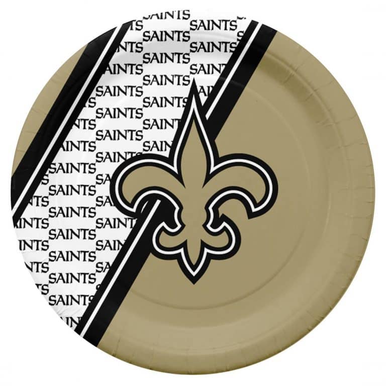 New Orleans Saints Disposable Paper Plates - Detroit Game Gear