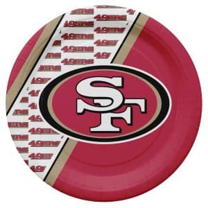 San Francisco 49ers Disposable Paper Plates - Detroit Game Gear