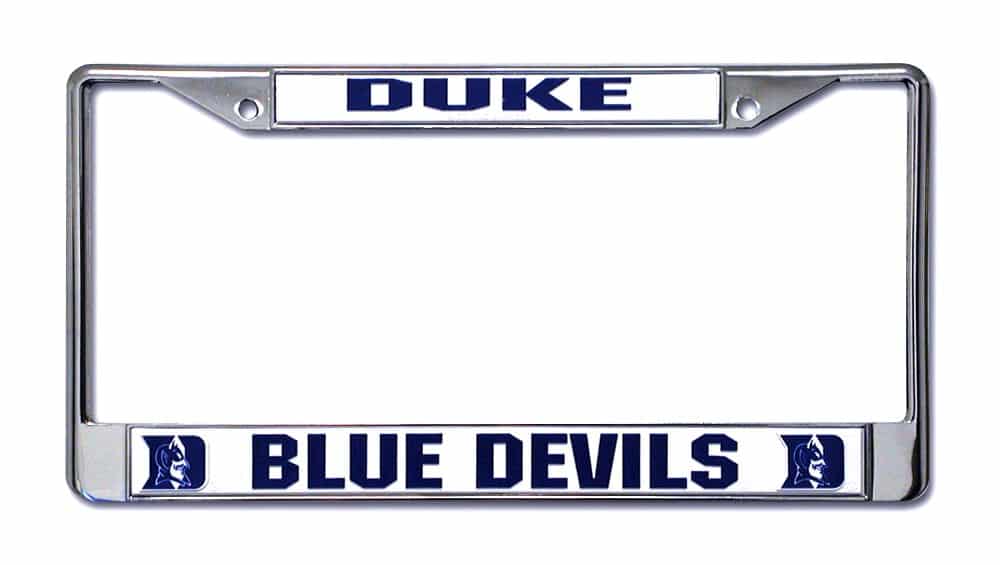 Duke Blue Devils Chrome License Plate Frame - Detroit Game Gear