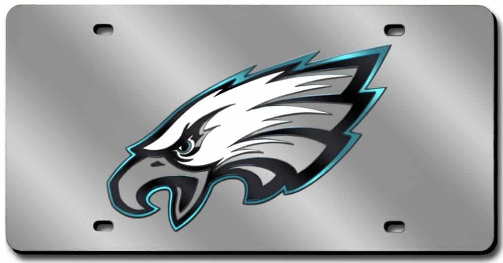 Philadelphia Eagles Laser Cut Silver License Plate - Detroit Game Gear