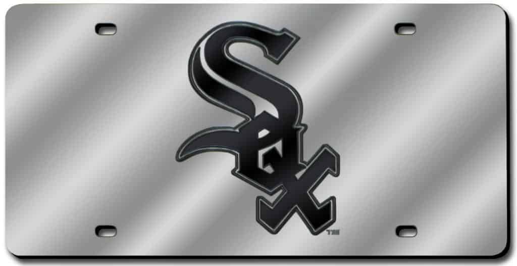 Chicago White Sox Laser Cut Silver License Plate - Detroit Game Gear