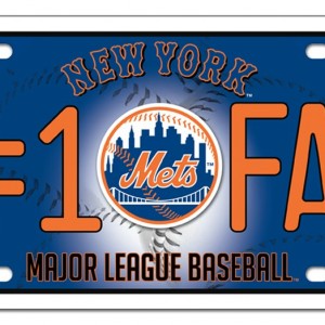 New York Mets License Plate - #1 Fan - Detroit Game Gear
