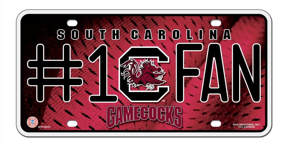 South Carolina Gamecocks License Plate - #1 Fan - Detroit Game Gear