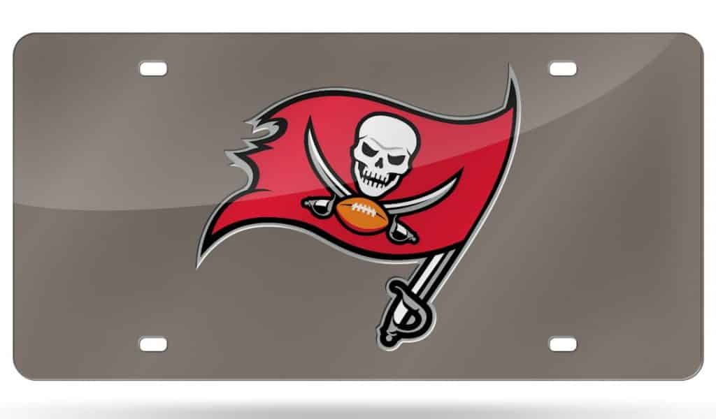 Tampa Bay Buccaneers Laser Cut Black License Plate - Detroit Game Gear