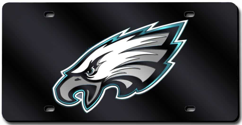 Philadelphia Eagles Laser Cut Black License Plate - Detroit Game Gear