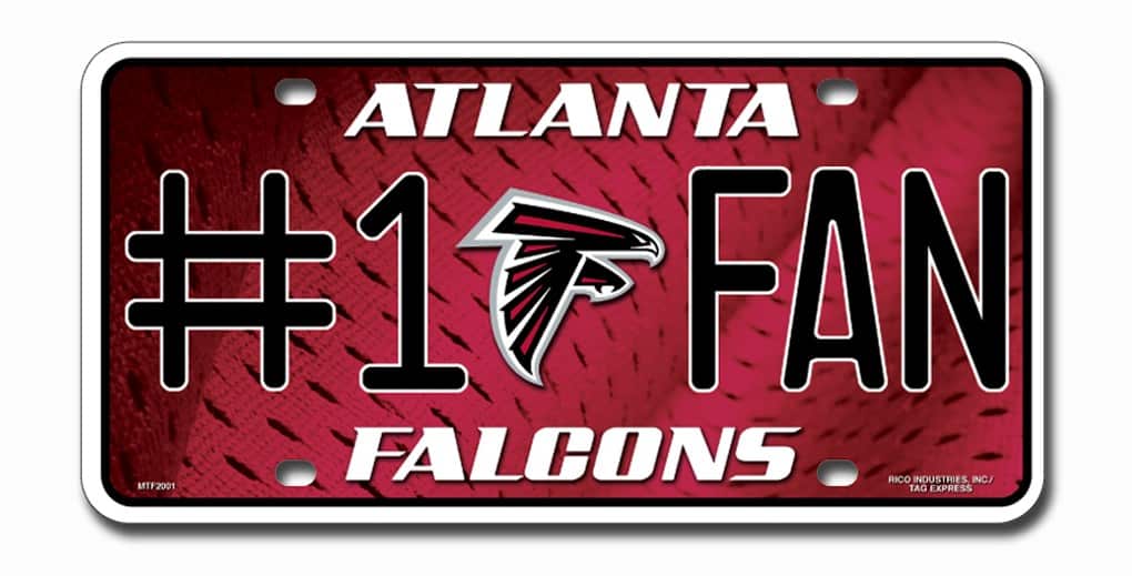 Atlanta Falcons License Plate - #1 Fan - Detroit Game Gear