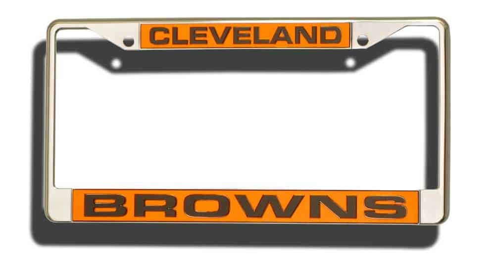Cleveland Browns Laser Cut Chrome License Plate Frame - Detroit Game Gear