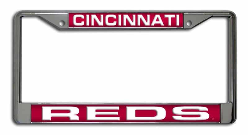 Cincinnati Reds Laser Cut Chrome License Plate Frame - Detroit Game Gear