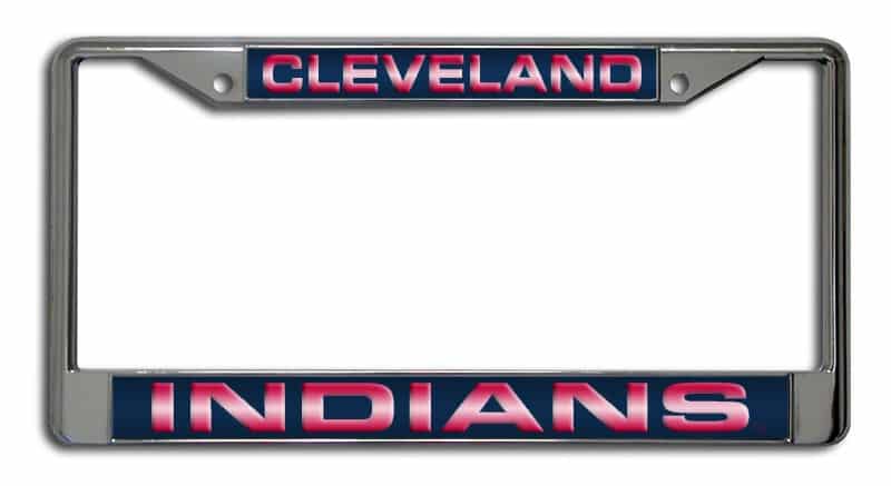 Cleveland Indians Laser Cut Chrome License Plate Frame - Detroit Game Gear