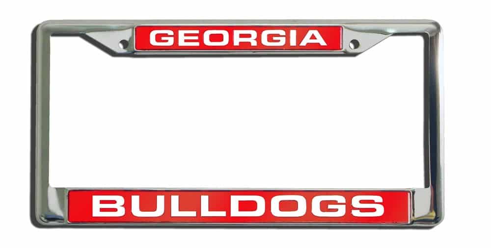 Georgia Bulldogs Laser Cut Chrome License Plate Frame - Detroit Game Gear