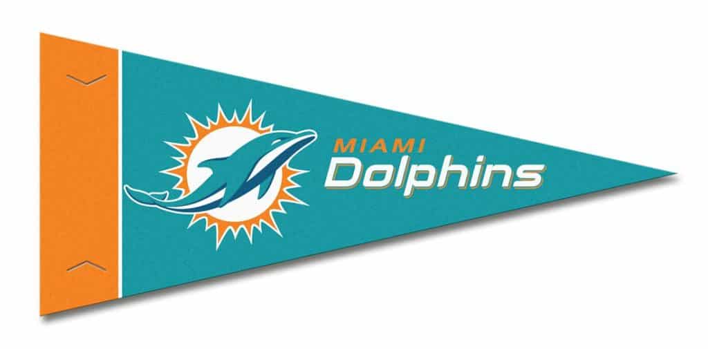 Miami Dolphins Mini Pennants - 8 Piece Set - Detroit Game Gear