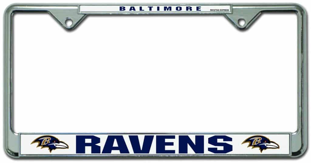 Baltimore Ravens Chrome License Plate Frame - Detroit Game Gear