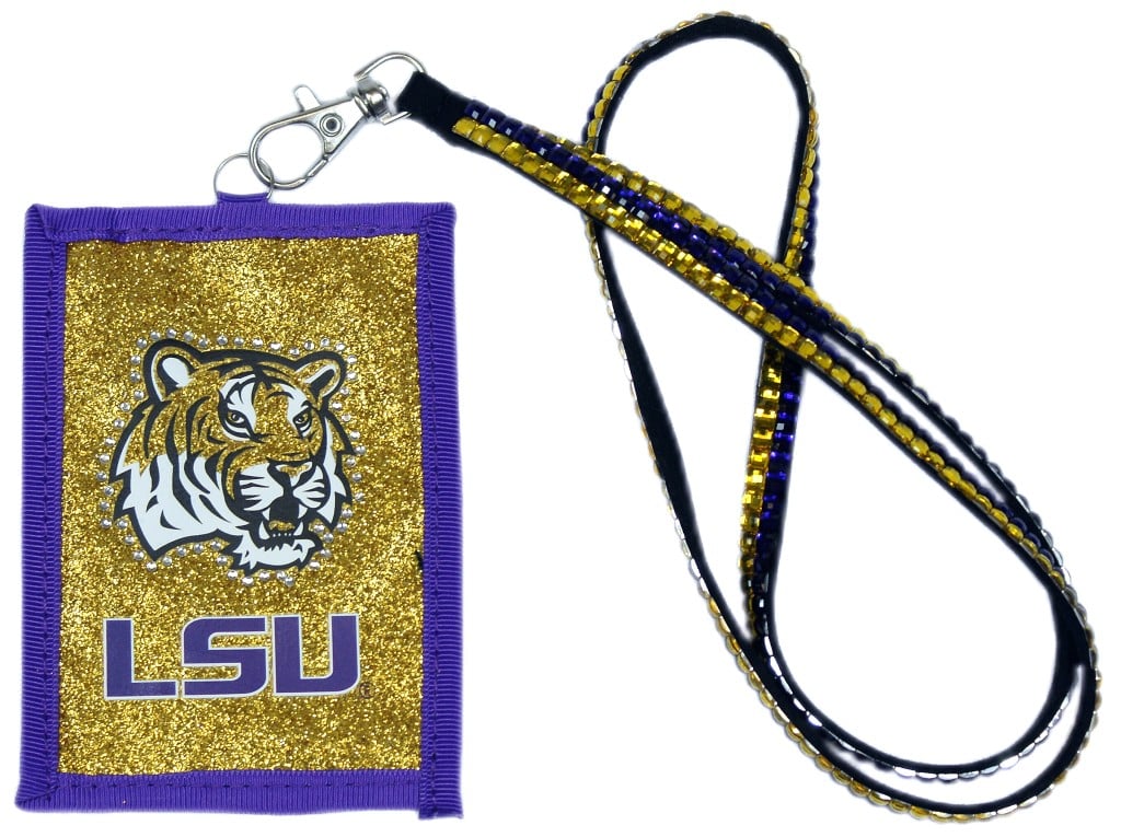 LSU Tigers Beaded Lanyard Wallet - Detroit Game Gear