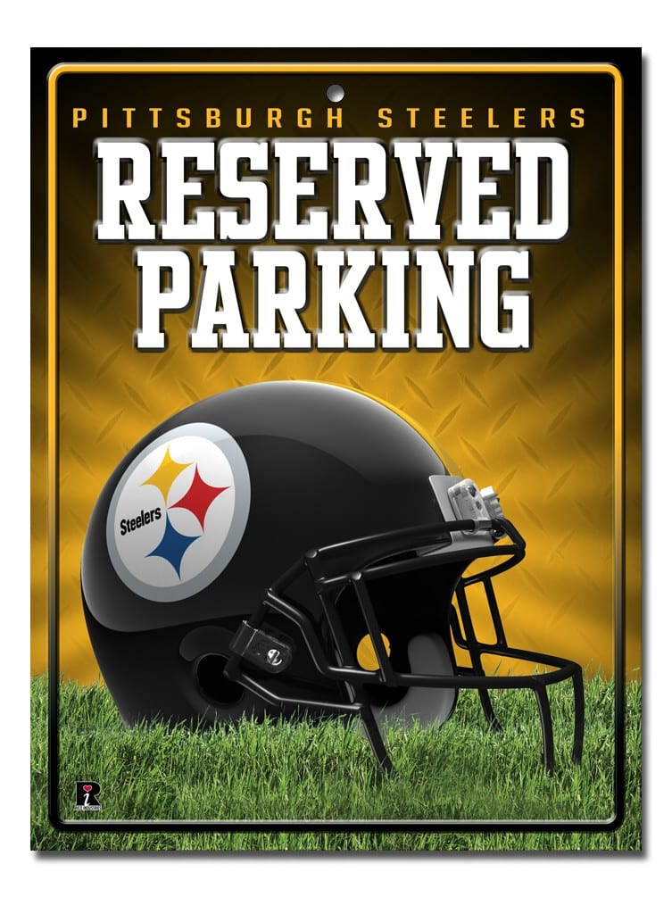 Pittsburgh Steelers Metal Parking Sign - Detroit Game Gear