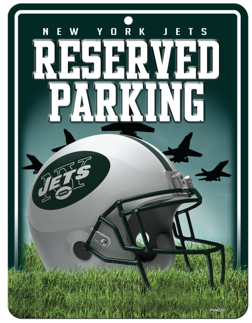 New York Jets Metal Parking Sign - Detroit Game Gear