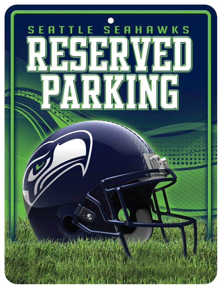Seattle Seahawks Metal Parking Sign - Detroit Game Gear