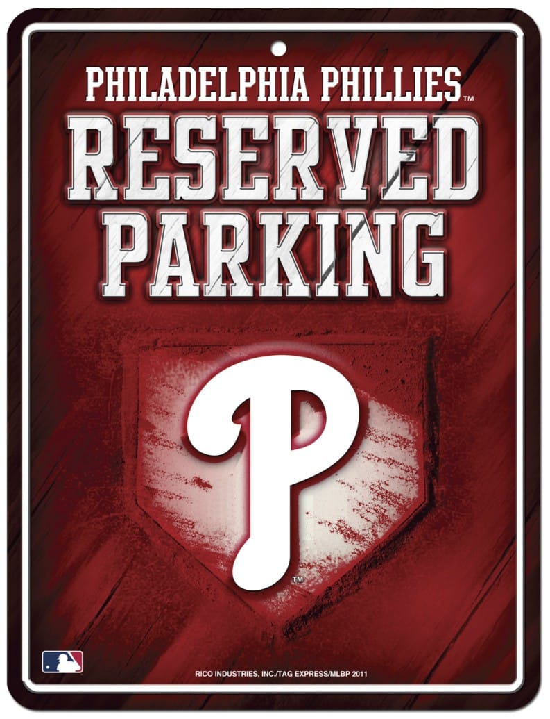 Philadelphia Phillies Metal Parking Sign - Detroit Game Gear