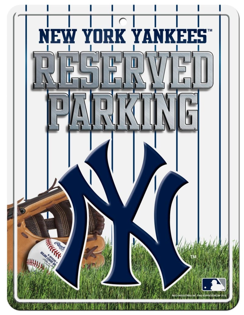 New York Yankees Metal Parking Sign - Detroit Game Gear