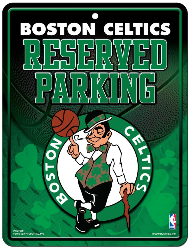 Boston Celtics Metal Parking Sign - Detroit Game Gear