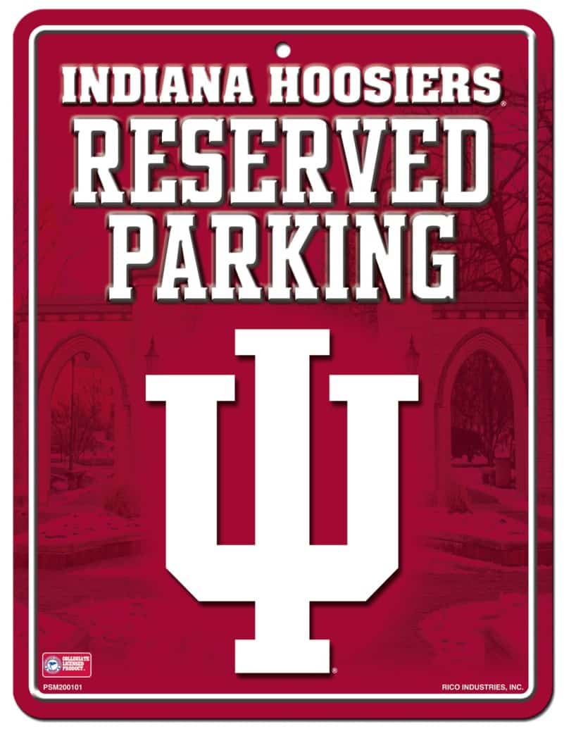 Indiana Hoosiers Metal Parking Sign - Detroit Game Gear