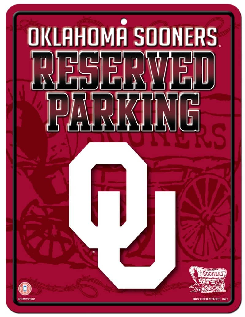 Oklahoma Sooners Metal Parking Sign - Detroit Game Gear