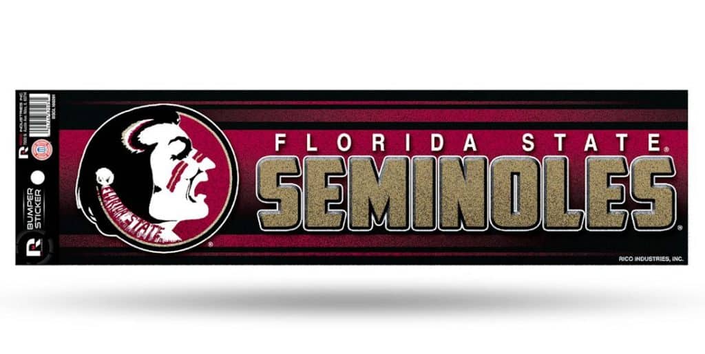 Florida State Seminoles Bumper Sticker - Glitter - Detroit Game Gear