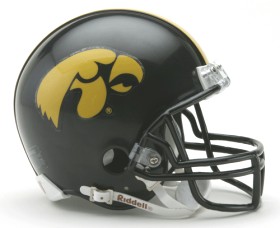 Iowa Hawkeyes Replica Mini Helmet w/ Z2B Mask - Detroit Game Gear